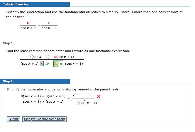 Solved Tutorial Exercise Perform the subtraction and use the | Chegg.com