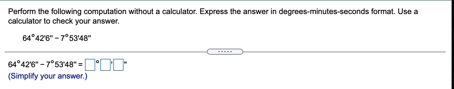 Solved Perform the following computation without a | Chegg.com