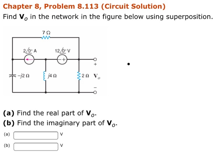 Solved Chapter 8, Problem 8.113 (Circuit Solution) Find Vo | Chegg.com