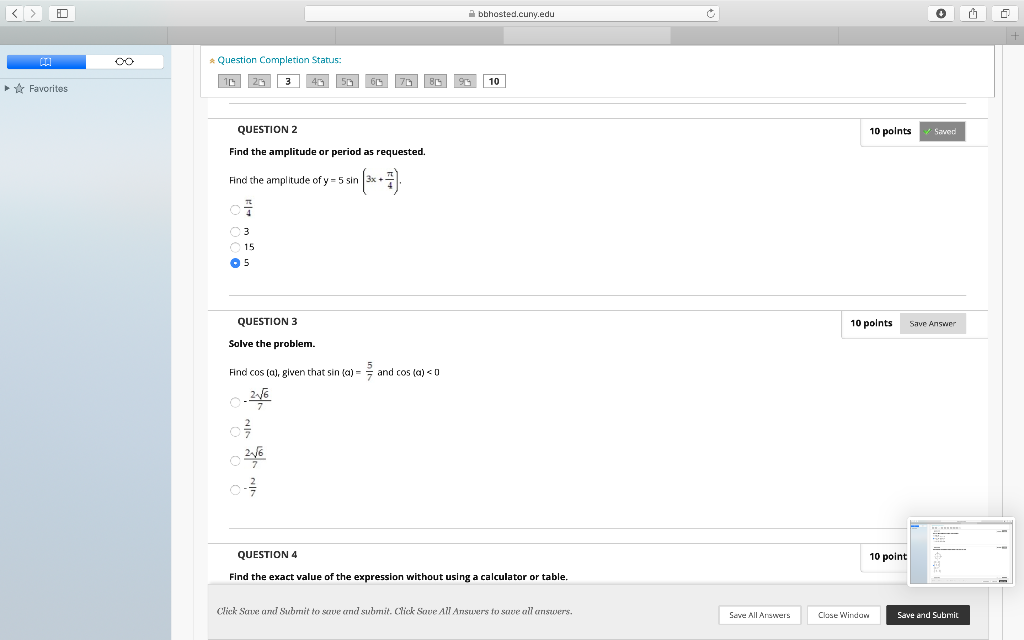 Solved bbhosted.cuny.edu TI * Question Completion Status: 3 | Chegg.com