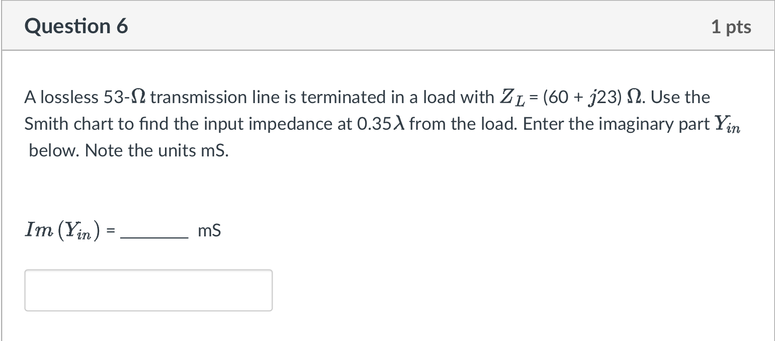 Solved Solve question 6 ﻿Question 6A lossless 53-Ω | Chegg.com