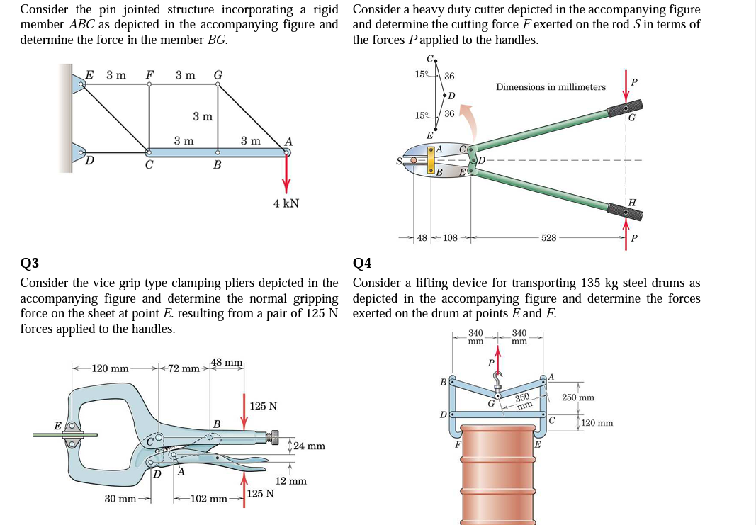 Solved Consider the pin jointed structure incorporating a | Chegg.com