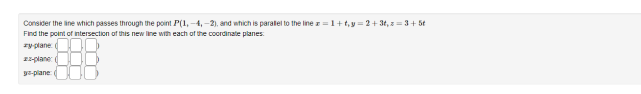 Solved Consider the line which passes through the point | Chegg.com