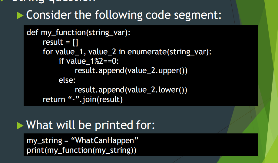 Solved Consider the following code segment: def | Chegg.com