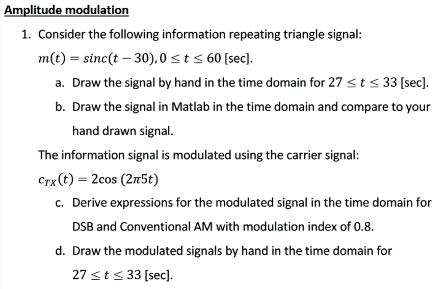 Envelope Detection 4. Consider an envelope detector. | Chegg.com