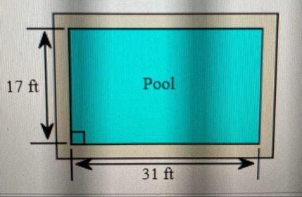 Solved A club swimming pool is 17 ft wide and 31 ft long. | Chegg.com