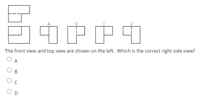 Solved The front view and top view are shown on the left. | Chegg.com