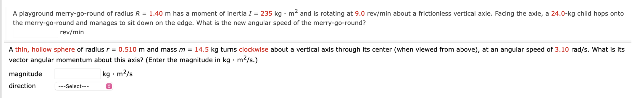 Solved the merry-go-round and manages to sit down on the | Chegg.com