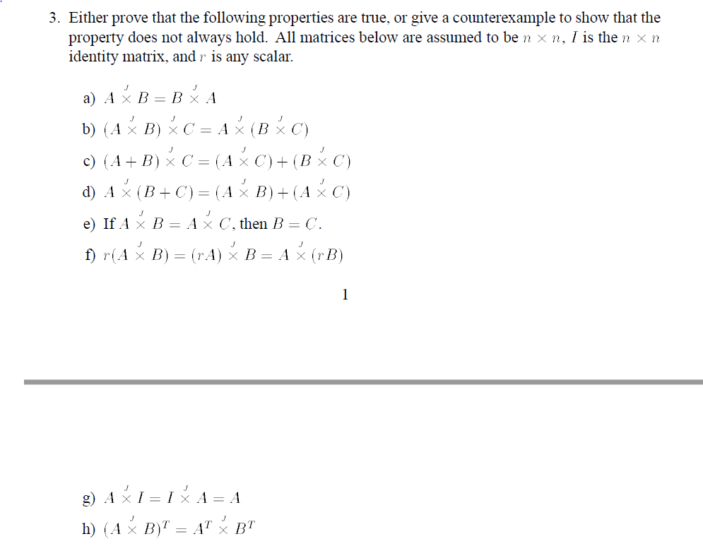 Solved The jordan product of two n x n matrices A & B is | Chegg.com