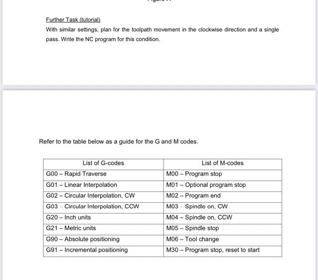 Solved Write the NC program for the machining process of | Chegg.com
