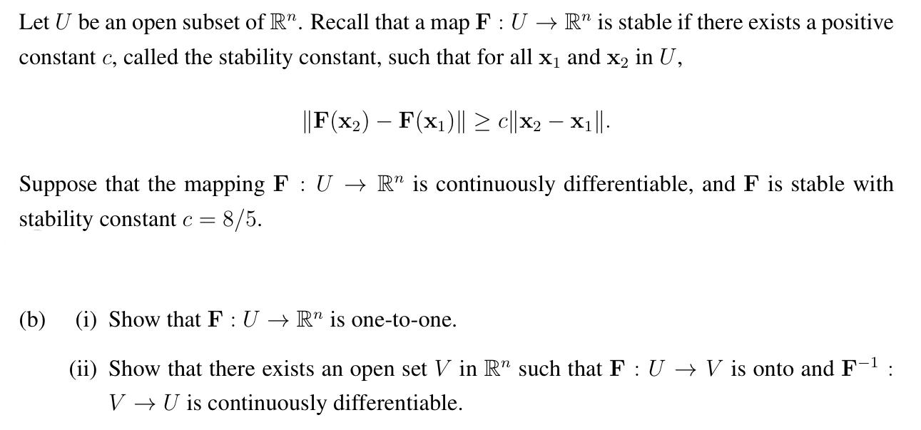 Solved Let U be an open subset of Rn. Recall that a map | Chegg.com