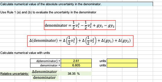 Solved Calculate numerical value of the absolute uncertainty | Chegg.com