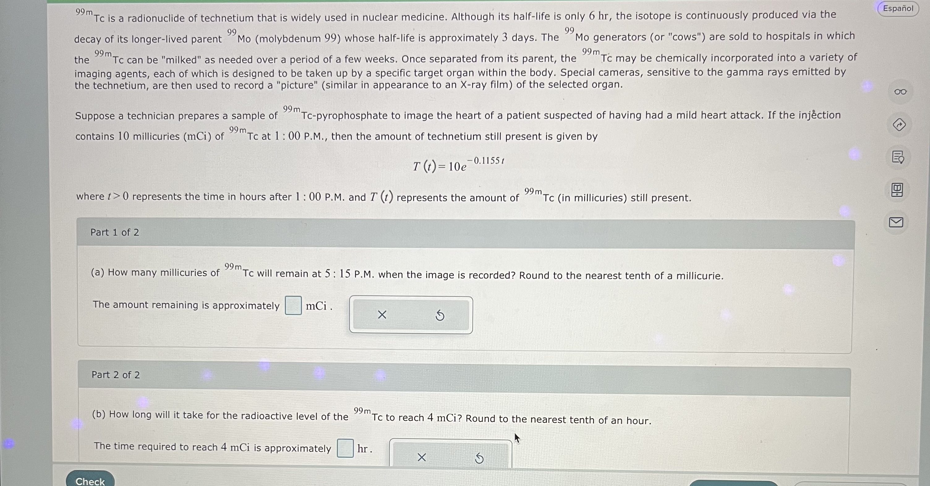 Solved 99m Tc is a radionuclide of technetium that is widely | Chegg.com