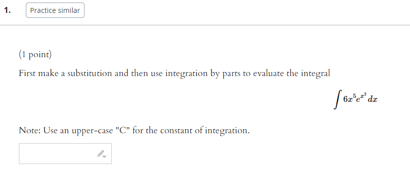 Solved First make a substitution and then use integration by | Chegg.com