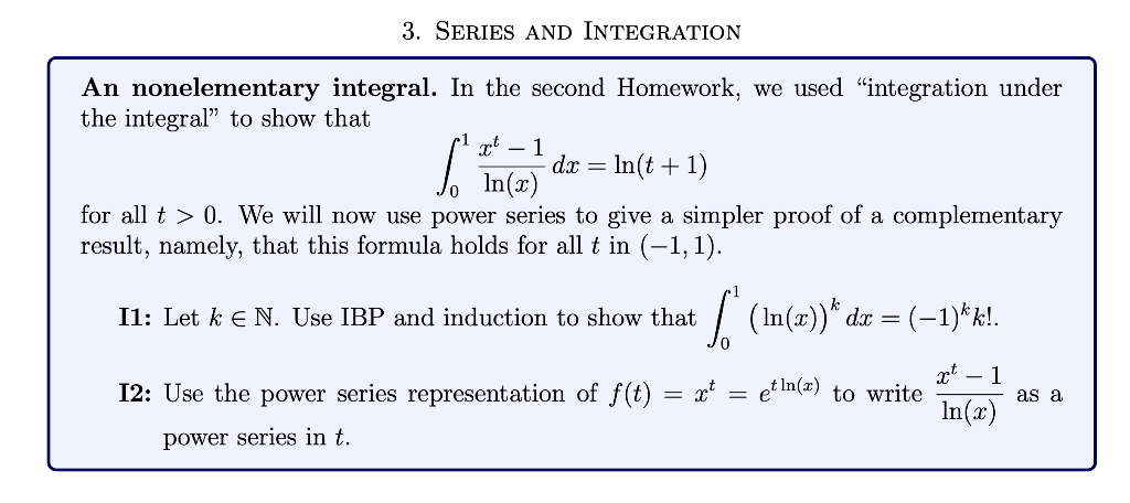 Solved 3. SERIES AND INTEGRATION An nonelementary integral. | Chegg.com