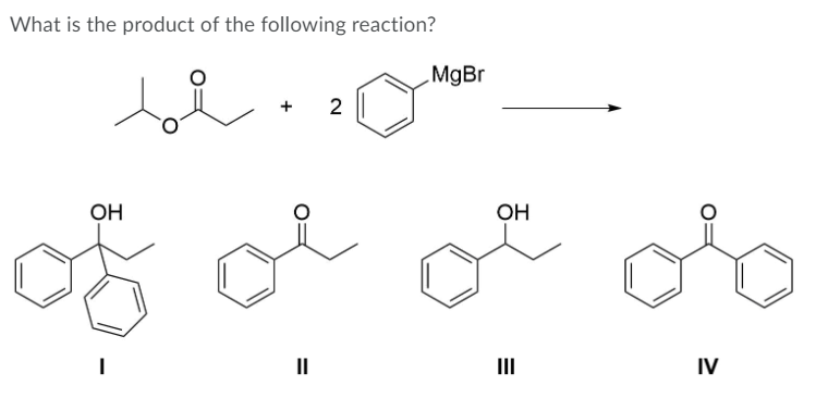 Solved What is the product of the following reaction? MgBr | Chegg.com