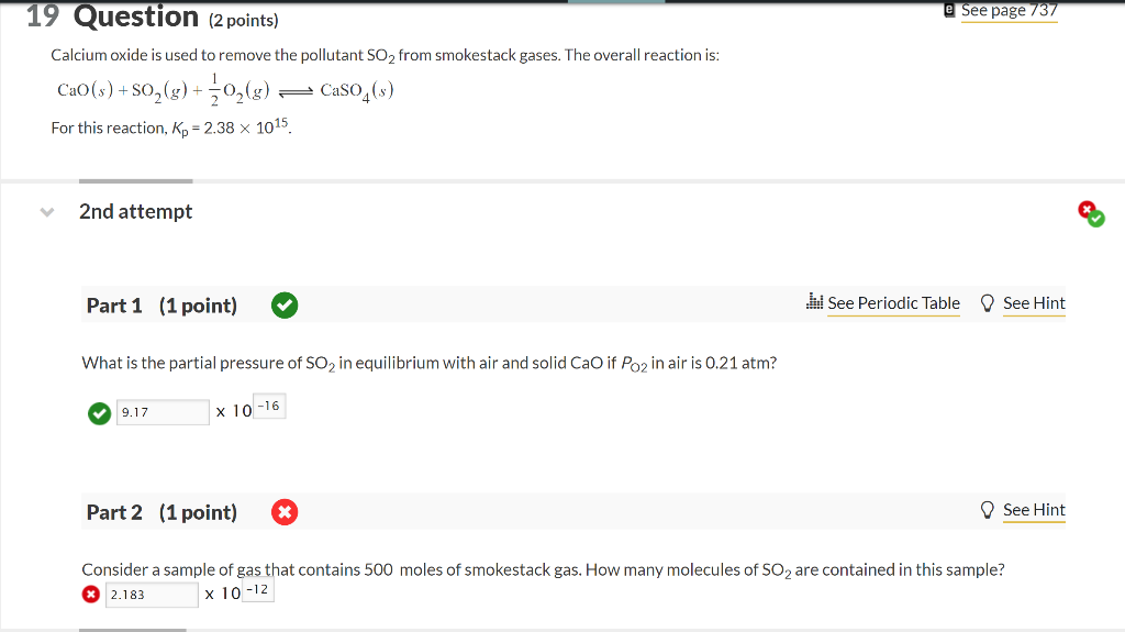 Solved Question (2 points) Calcium oxide is used to remove | Chegg.com
