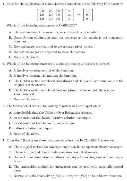 Solved 1. Identify the CORRECT statement. A. In the Boolean | Chegg.com