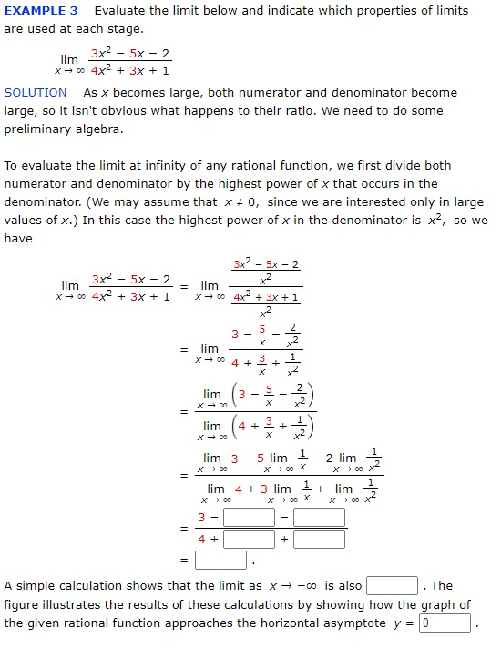 Solved EXAMPLE 3 Evaluate the limit below and indicate which | Chegg.com