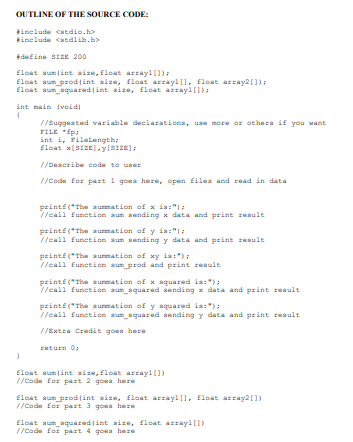 Solved Problem: Write a C program to find the following | Chegg.com
