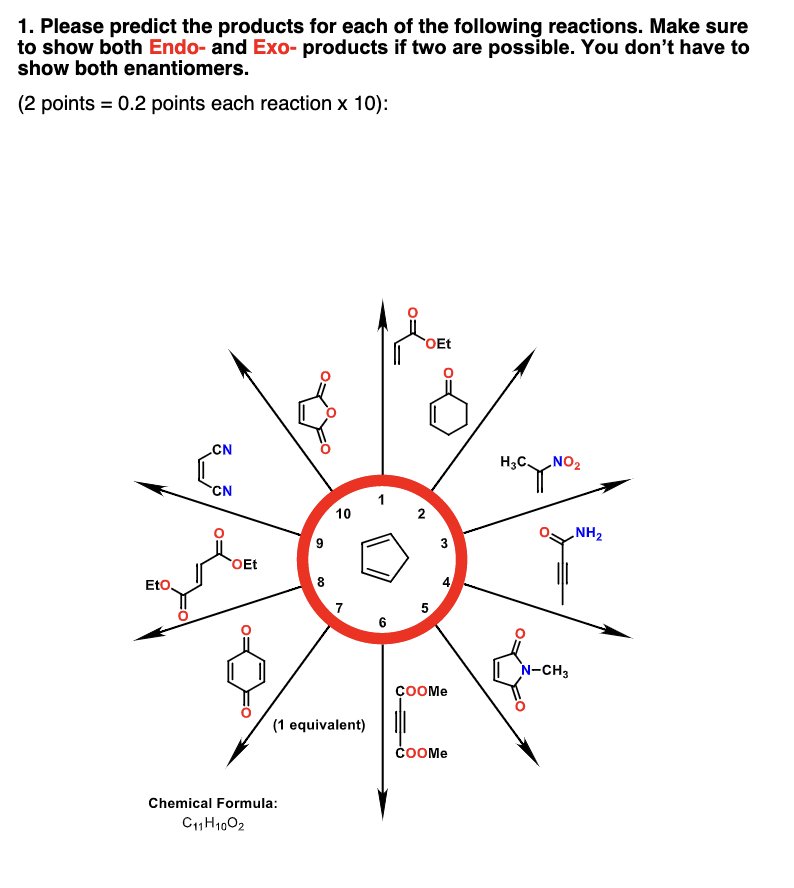 Solved Please predict the products for each of the following | Chegg.com
