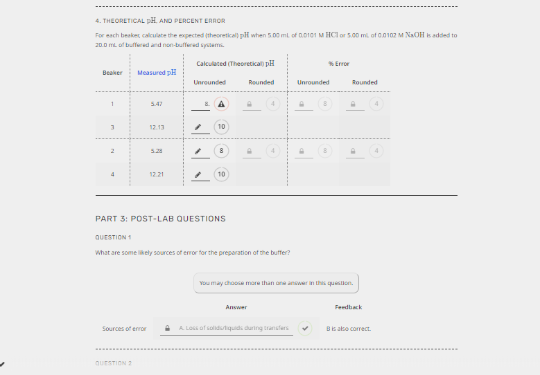 Solved PREPARATION AND PROPERTIES OF BUFFERS PART 1: | Chegg.com