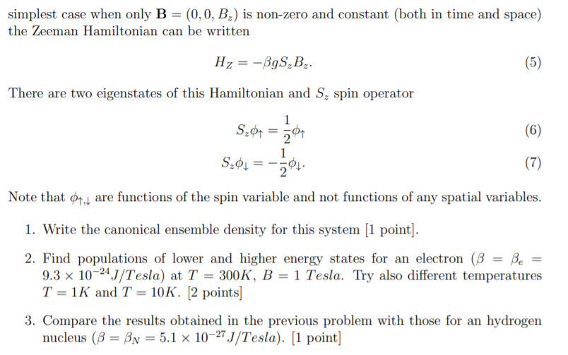 Solved Consider the two level system originated from the | Chegg.com