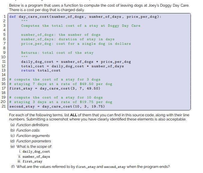 Solved Below is a program that uses a function to compute | Chegg.com