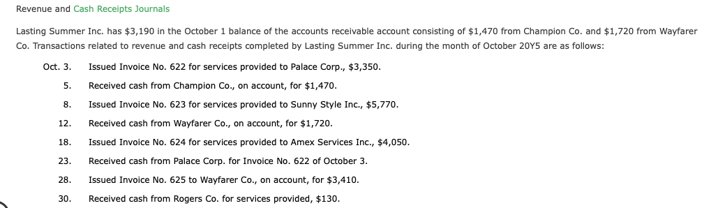 Solved a. Prepare a single-column revenue journal to | Chegg.com
