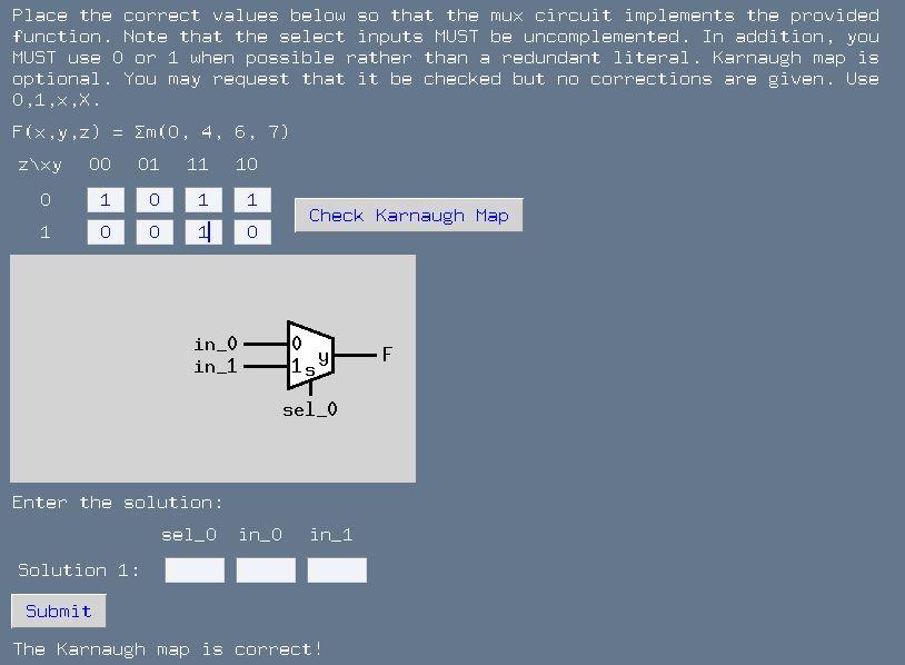 Place the correct values below so thet the mux | Chegg.com