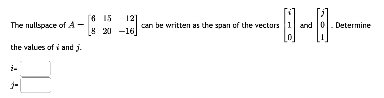 Solved The nullspace of \\( A=\\left[\\begin{array}{lll}6 & | Chegg.com