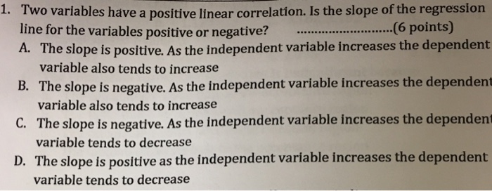 Solved Two variables have a positive linear correlation. Is | Chegg.com