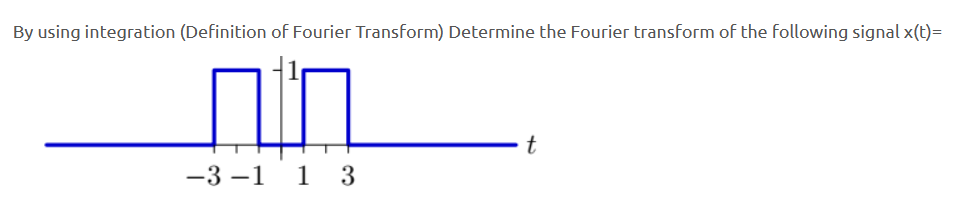 Solved By using integration (Definition of Fourier | Chegg.com