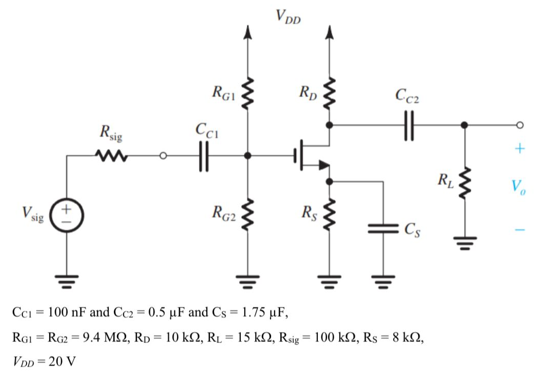 Solved low cutoff frequency, high cutoff, mid band voltage | Chegg.com