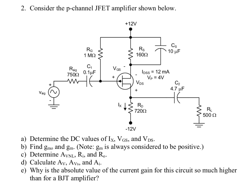 Consider The P-channel JFET Amplifier Shown, 58% OFF