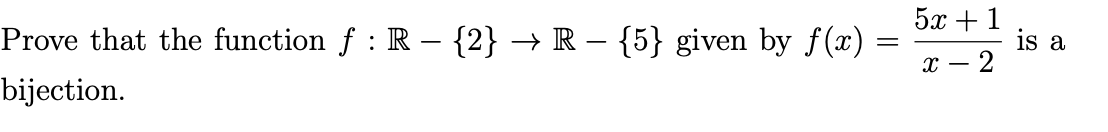 Solved Prove That The Function F R {2} R {5} Given