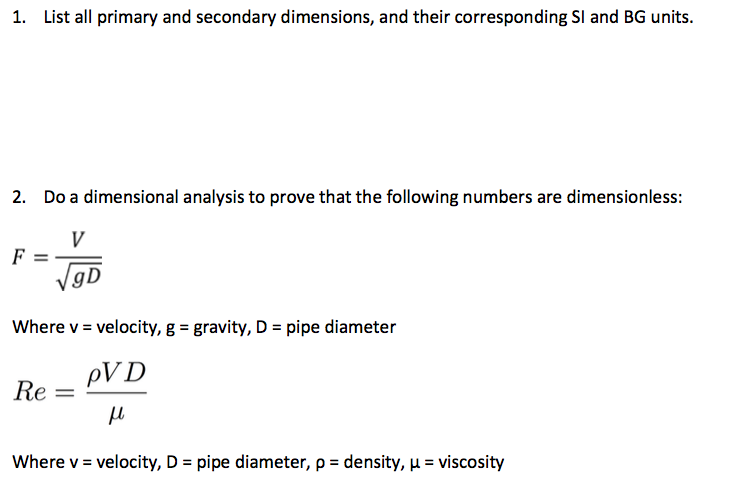 Solved 1. List all primary and secondary dimensions, and | Chegg.com