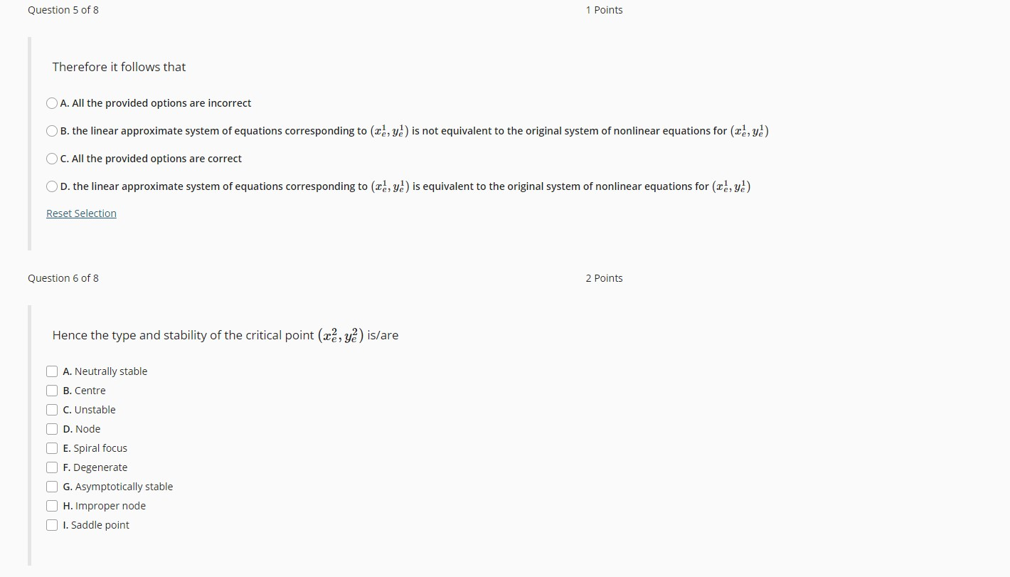 Solved Part 2 of 2 - 2 Consider the system of equations: = | Chegg.com