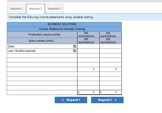 Solved Complete the following income statements using | Chegg.com