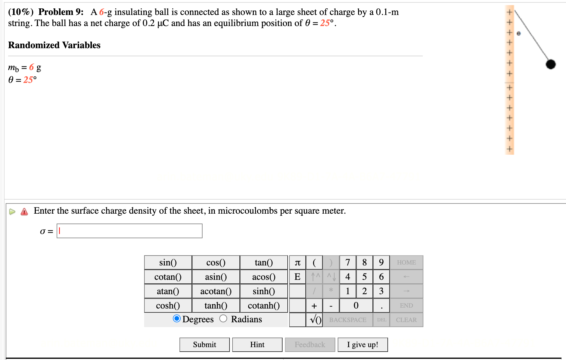 Solved (10\%) Problem 9: A 6-g insulating ball is connected | Chegg.com