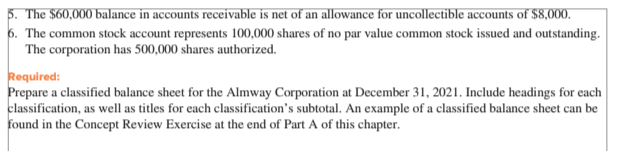 5. The $60,000 balance in accounts receivable is net | Chegg.com