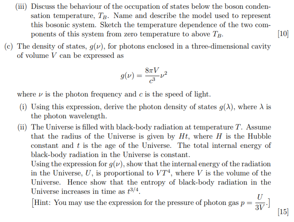 Solved (iii) Discuss the behaviour of the occupation of | Chegg.com