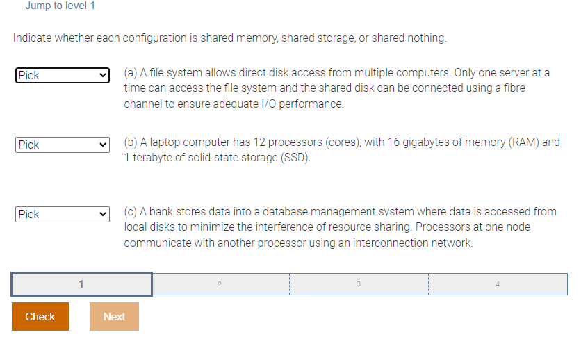 Solved Jump to level 1 Indicate whether each configuration | Chegg.com