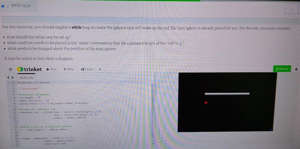 While Loops and Building Macro-Shapes 1 In order to | Chegg.com