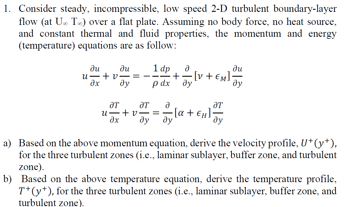 1. Consider steady, incompressible, low speed 2-D | Chegg.com