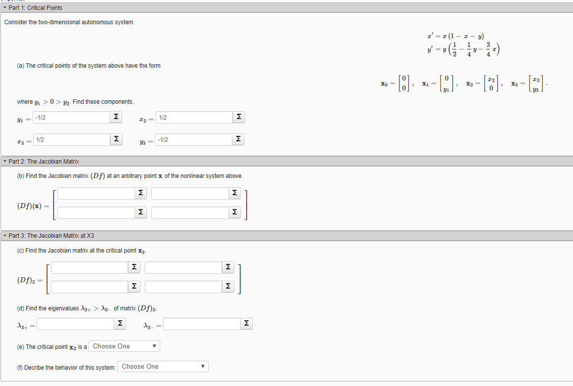 Solved Part 1: Critical Points Consider the two-dimensional | Chegg.com
