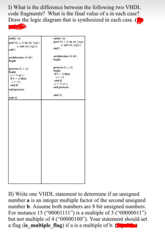 1) What is the difference between the following two | Chegg.com