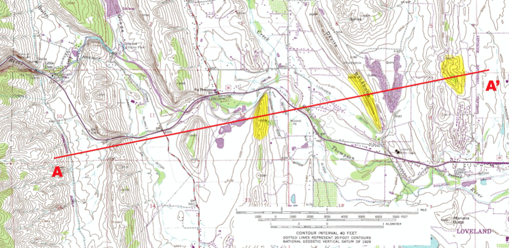 Devils Backbone quadrangle. Place a strike and dip | Chegg.com
