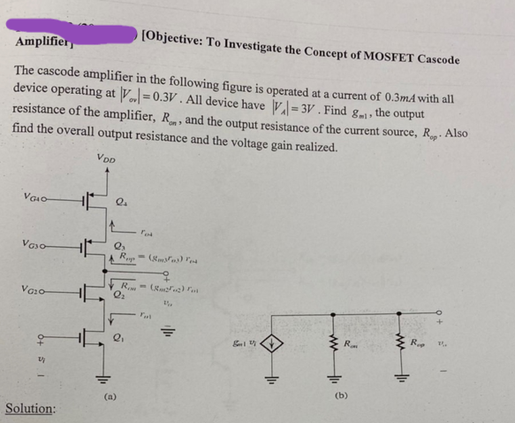 Solved Amplifier [Objective: To Investigate the Concept of | Chegg.com