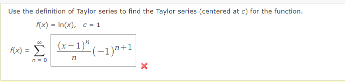Solved Use the definition of Taylor series to find the | Chegg.com